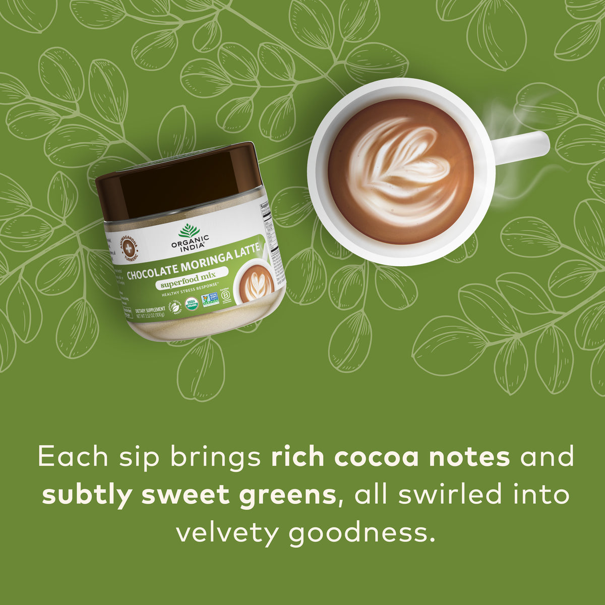 Organic Chocolate Moringa Latte – Organic India USA