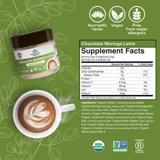 Organic Chocolate Moringa Latte – Organic India USA