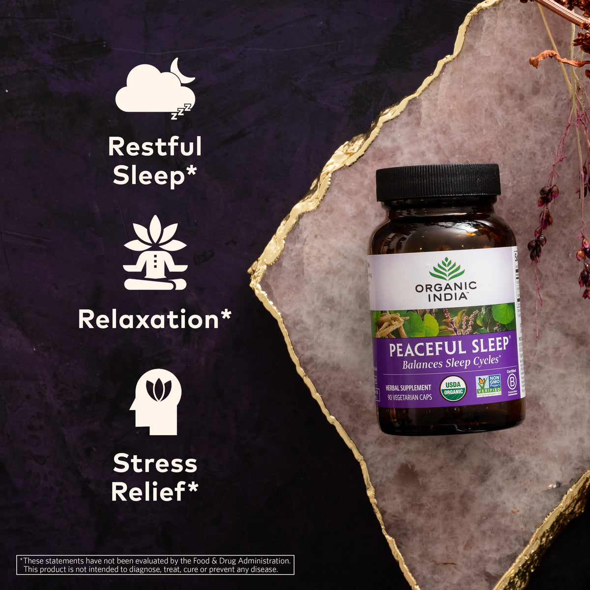 Organic Herbal Peaceful Sleep Supplement | Organic India – Organic ...