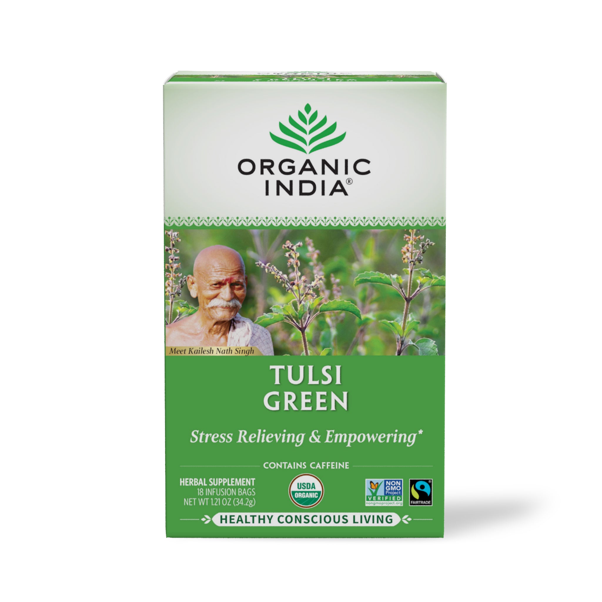 Organic Tulsi Holy Basil Green Tea Blend | Organic India – Organic ...