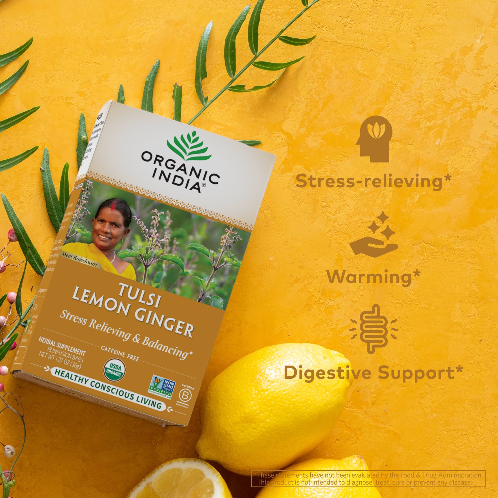Tulsi Lemon Ginger Tea | Organic India – Organic India USA