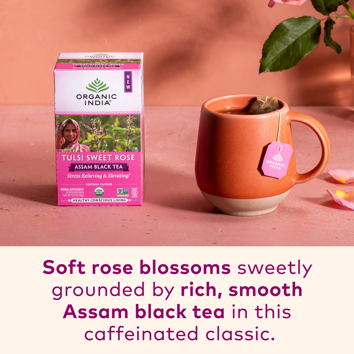 Organic Tulsi Sweet Assam Black Tea | Organic India – Organic India USA
